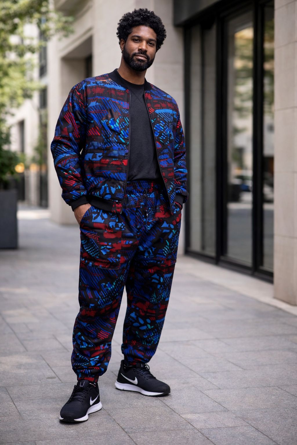 Tracksuit Set / Bomber Jacket & Slacks / Unisex FJ014-D – India Batik ...